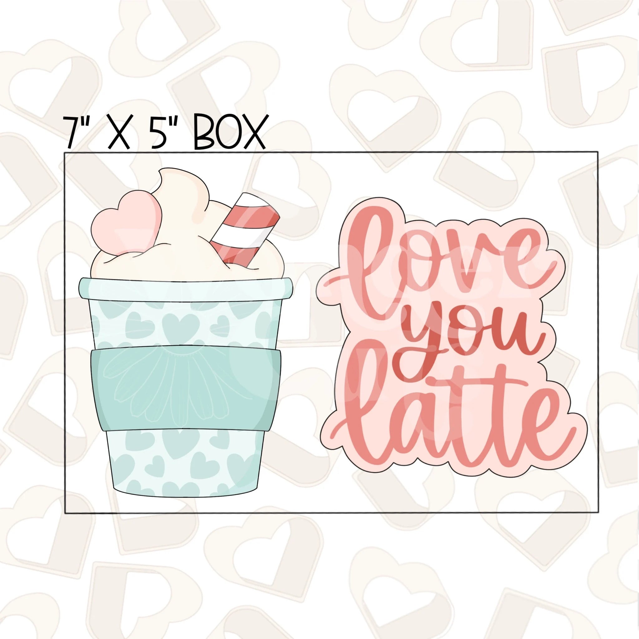 Love You Latte Set of 2- Instant Download STL – WonderCutsCookieCutters